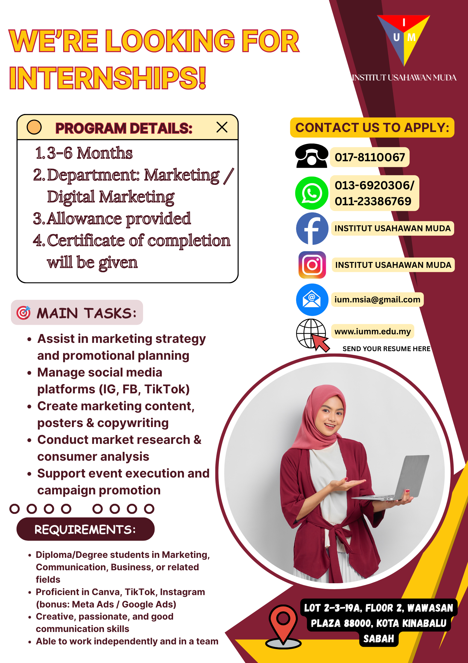 Internship Recruitment (Marketing/Digital Marketing): – Institut ...